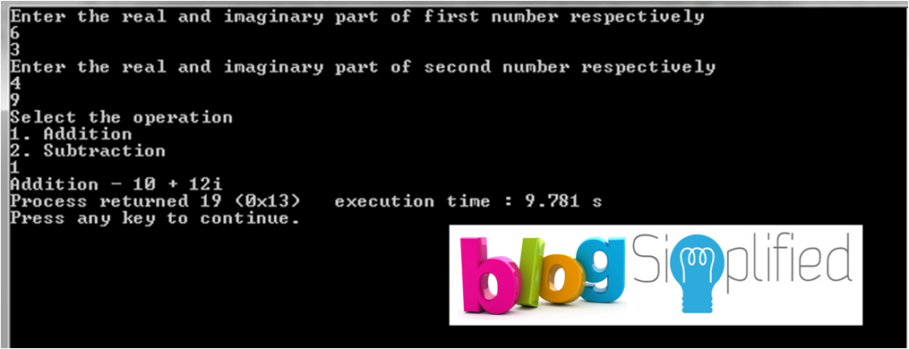 Program To Add And Subtract Two Complex Numbers Using Structures