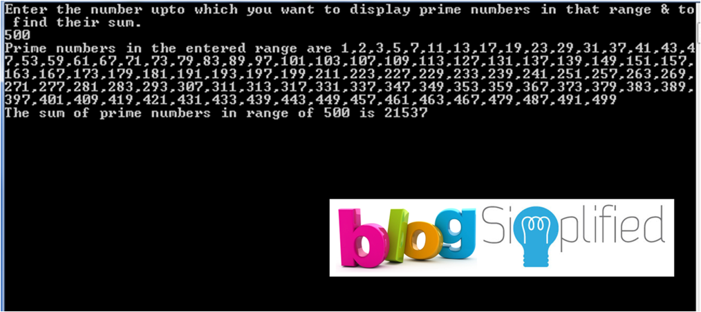 Program to display the number of prime numbers in the range entered by ...